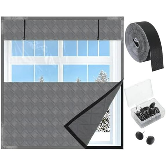 75 x 79 Inch Visible Thermal Window Insulation kit for Winter Reusable ...