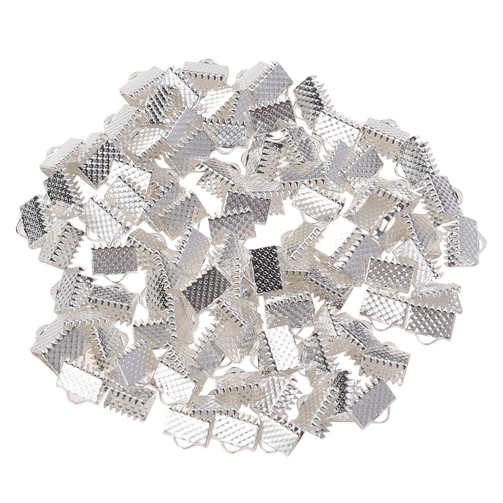 750 PCS Textured Crimp End Clamps Frayed Ribbon Ends Bulk Ribbon Mazi ...