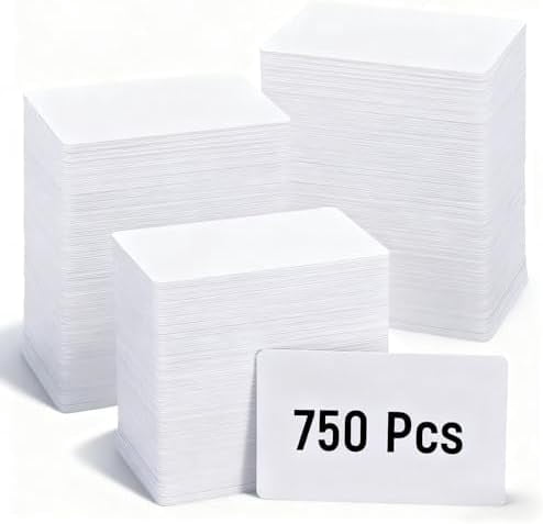 750 Pack Blank PVC ID Cards White Cr80 30 Mil PVC Card Blank Plastic ...