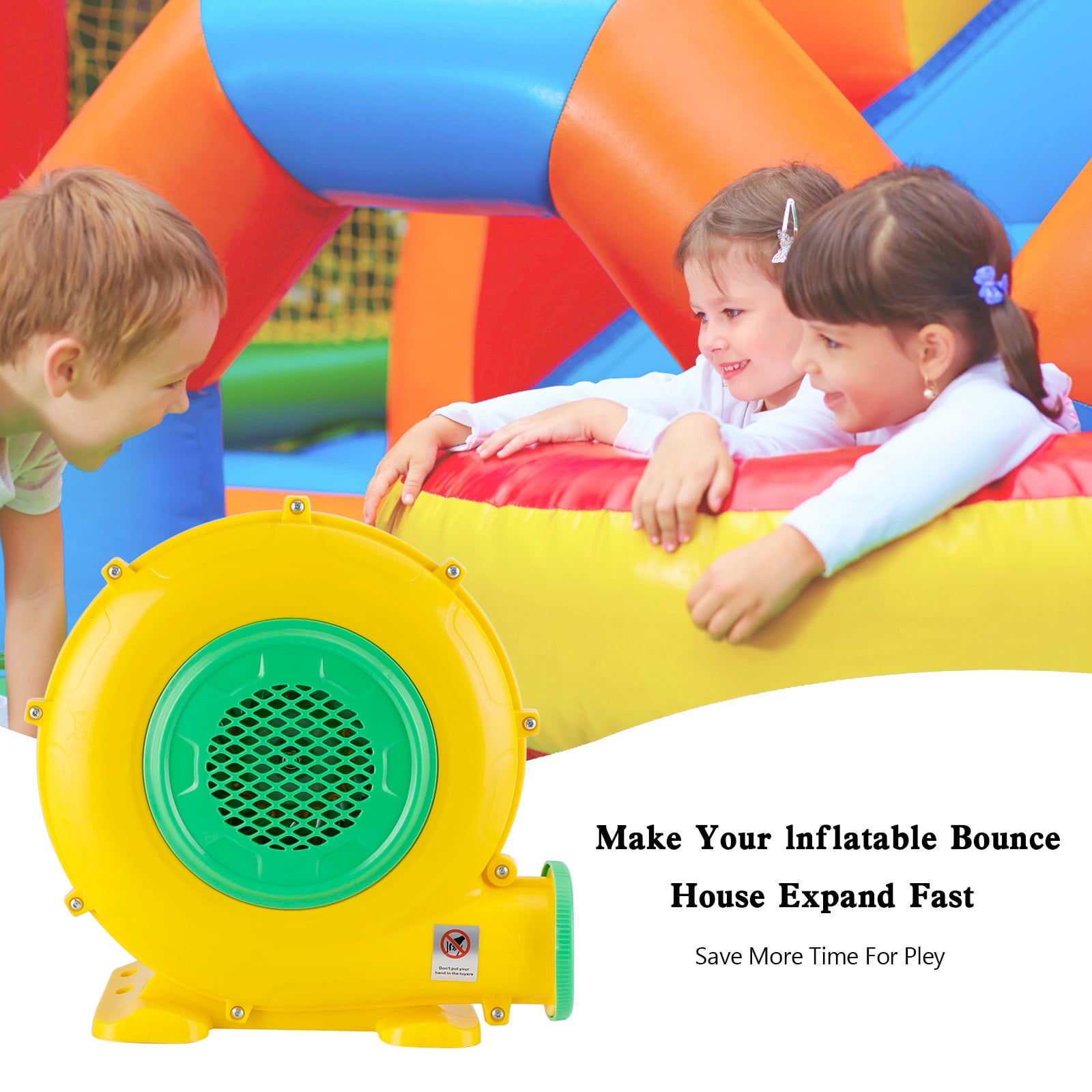 750 Watt Inflatable Bounce House Water slide Air Pump Blower Fan ...