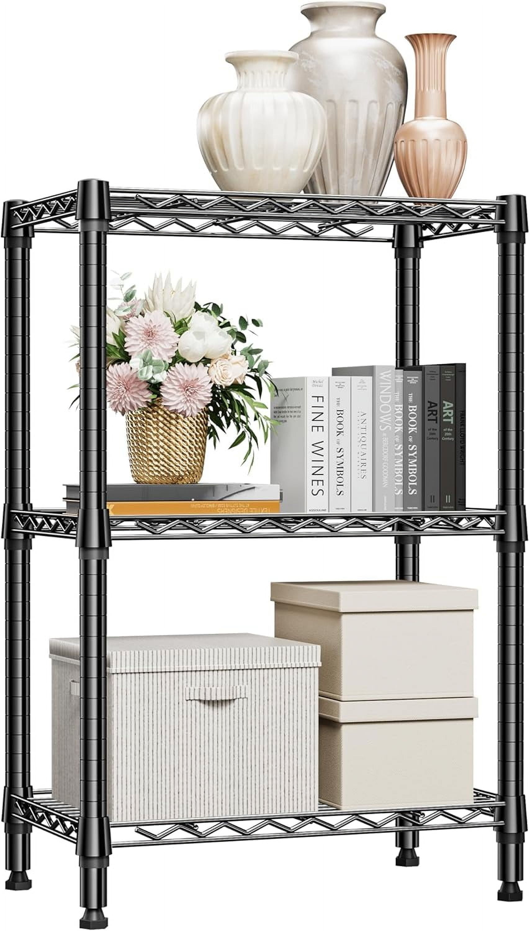 750 lbs 3 Tier Shelf Metal Storage Shelves Shelving Wire Rack Heavy ...