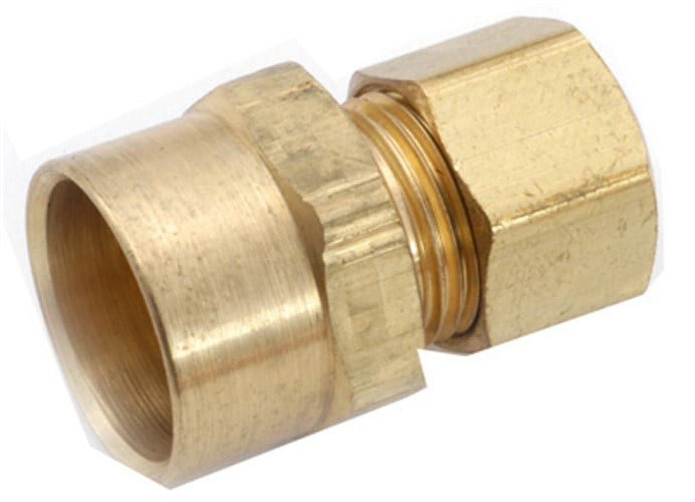 750086-0610 Pipe Fitting, Adapter, Lead-Free Brass, 3/8 Compression x 5/8-In. Copper x Copper ...