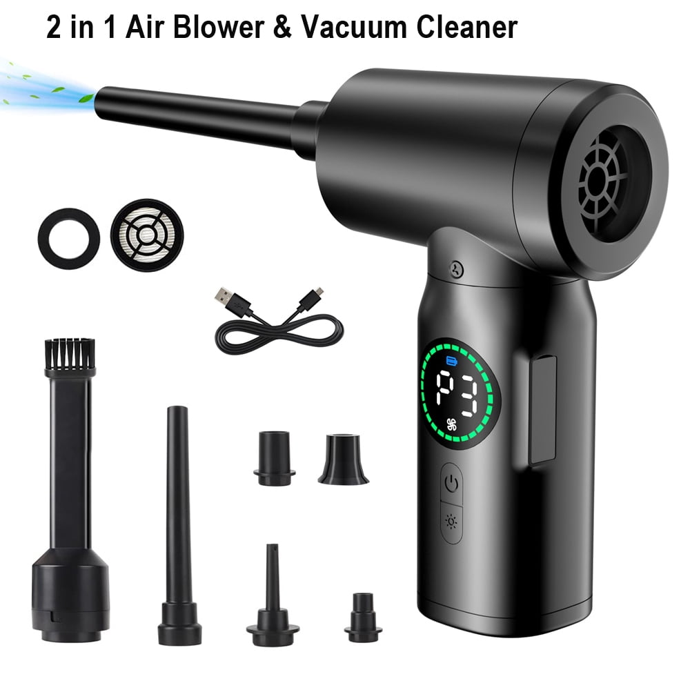 7500mAh Portable Compressed Air Duster Multi Air Blower & Vacuum ...