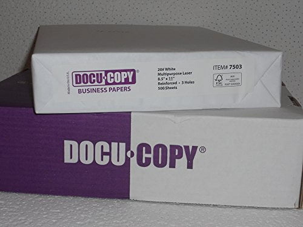 7503 Reinforced Premium Multipurpose Copy Paper 20lb 8.5" x 11" 3 Holes ...