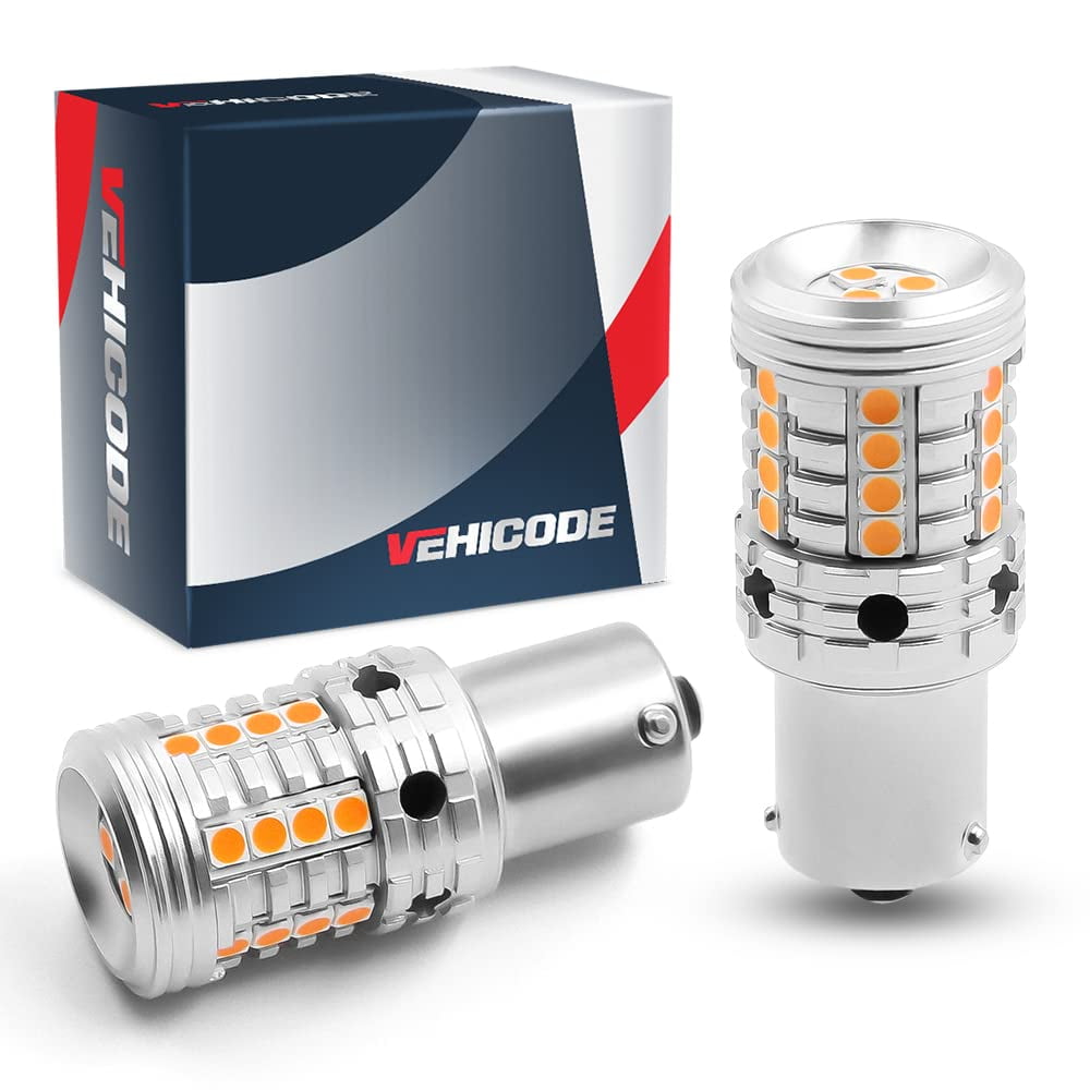 7507 CM31 PY21W LED Bulb Amber CANBus Error Free No Hyper Flash 12496 BAU15S Turn Signal Light ...