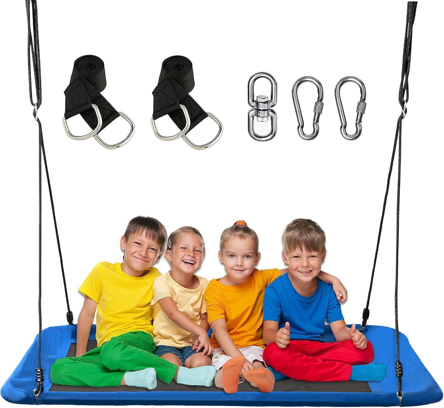 750Lb Giant 60" Platform Tree Swing for Adults Outdoor with 2 Hanging ...