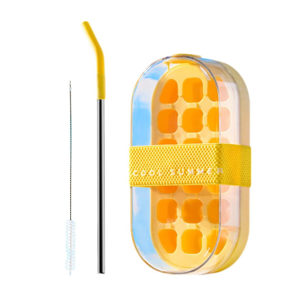 750ML Ice Cube Bottle, Cool Summer Ice Bottle Cup, Ice Cube Tray Water ...