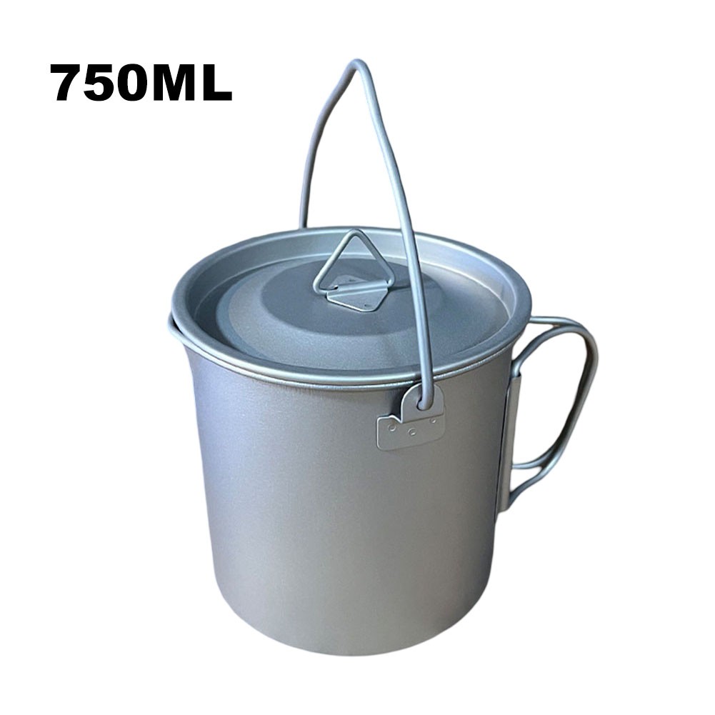 750Ml for Eagle'S Beak Ti Cup with Lid Folding Handle Outdoor Camping ...