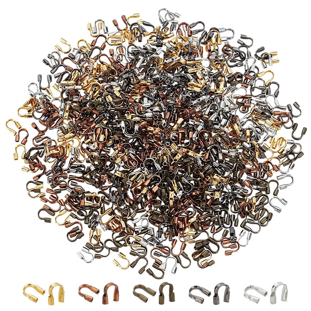 750Pcs 5 Colors Brass Wire Guardian and Protectors Mixed Color 5x4x1mm ...