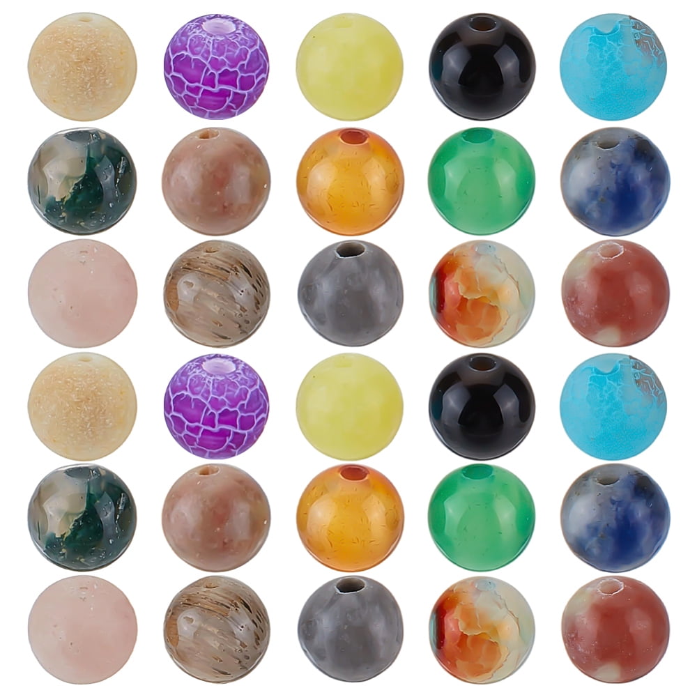 750Pcs Natural Stone Beads 15 Style Round Loose Gemstone Beads Spacer ...