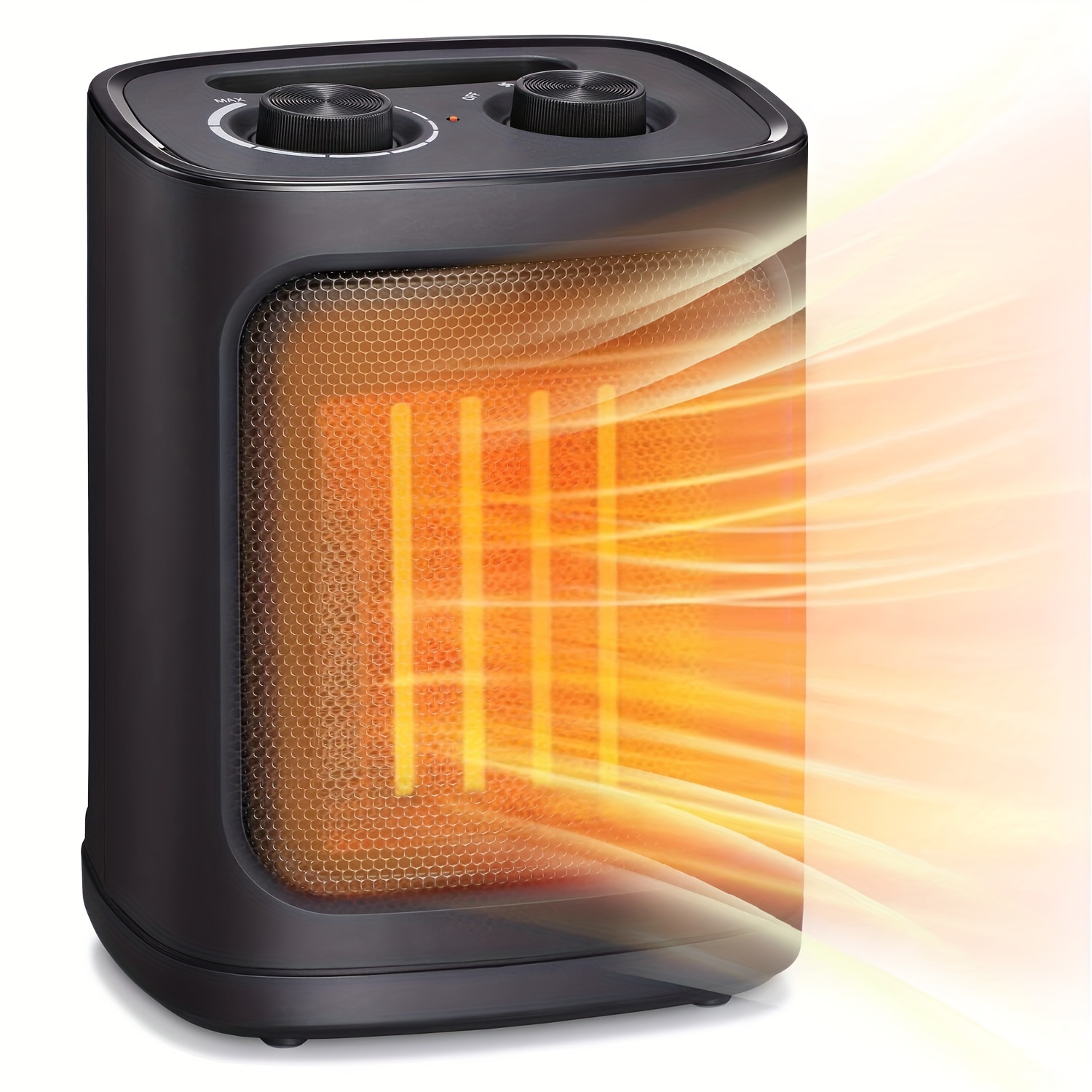 750W/1500W Ceramic Space Heater, Electric Portable Heater Fan with ...