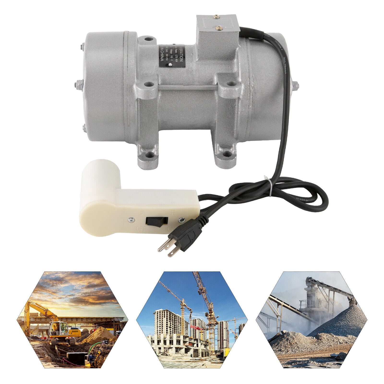 750W Electric Concrete Vibration Motor 110V Vibrating Shaker Motor ...