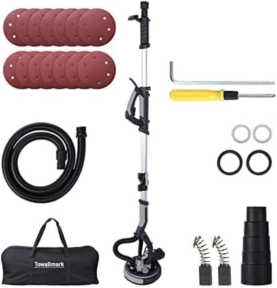 750W Electric Drywall Sander with LED Light, 7 Variable Speeds (900 ...