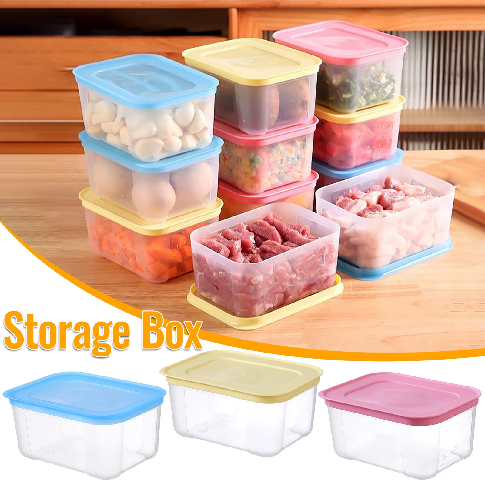 750ml Food Storage Containers with Lids, Airtight Clear Kitchen Pantry ...