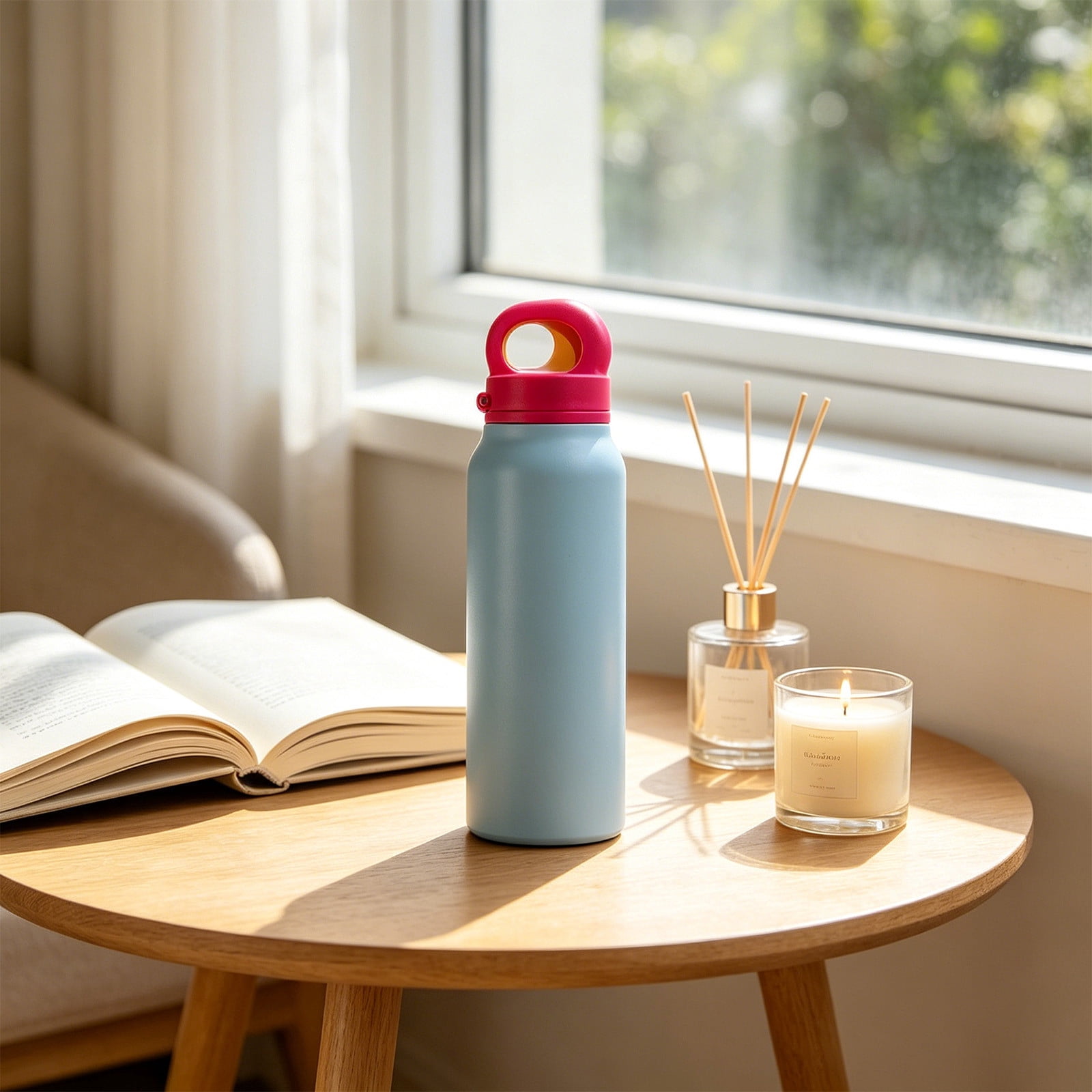 750ml Large Capacity Stainless Steel Drink Cup,Handled Vacuum Water ...