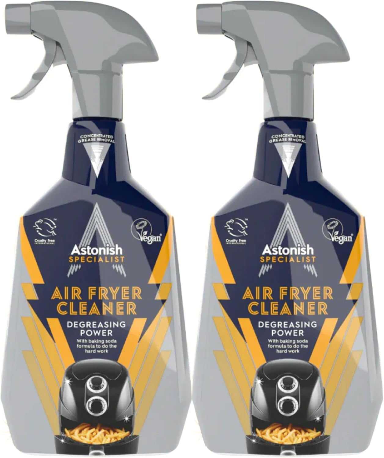 750ml Specialist Air Fryer Cleaner Spray with Baking Soda, 2 Pack - Non ...
