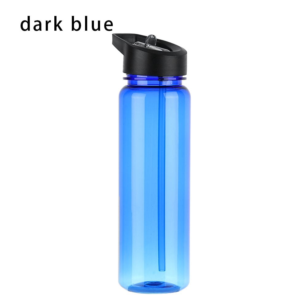 750ml Sports Water Bottle With Straw Outdoor Plastic Clear Dinkware Gym ...
