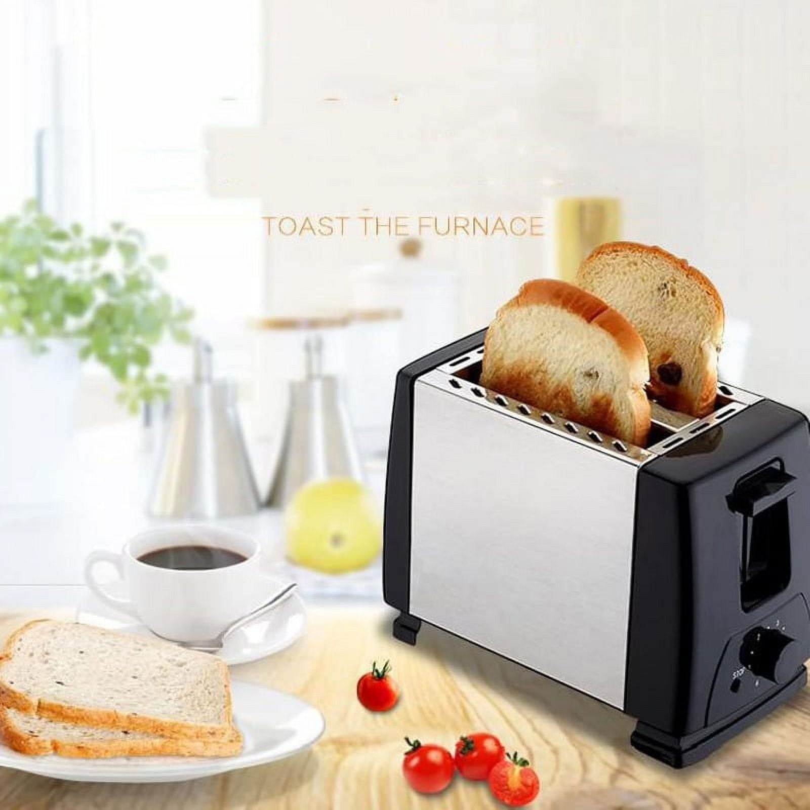 750w Electric 2-piece Household Toaster With Removable Bread Crumb Tray ...