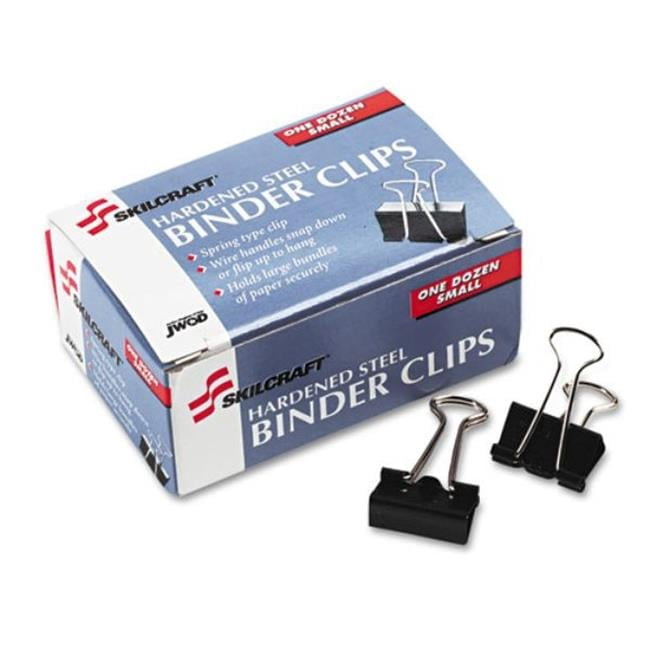 7510002828201 1.25 in. Skilcraft Binder Clip Black & Silver - Small ...