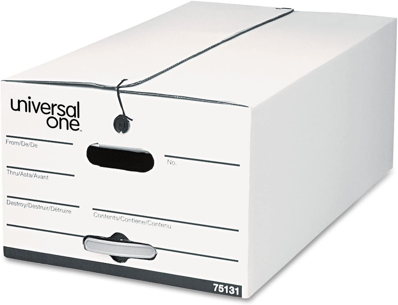 75131 String/Button Storage Box, Legal, Fiberboard, White, 12/Carton ...