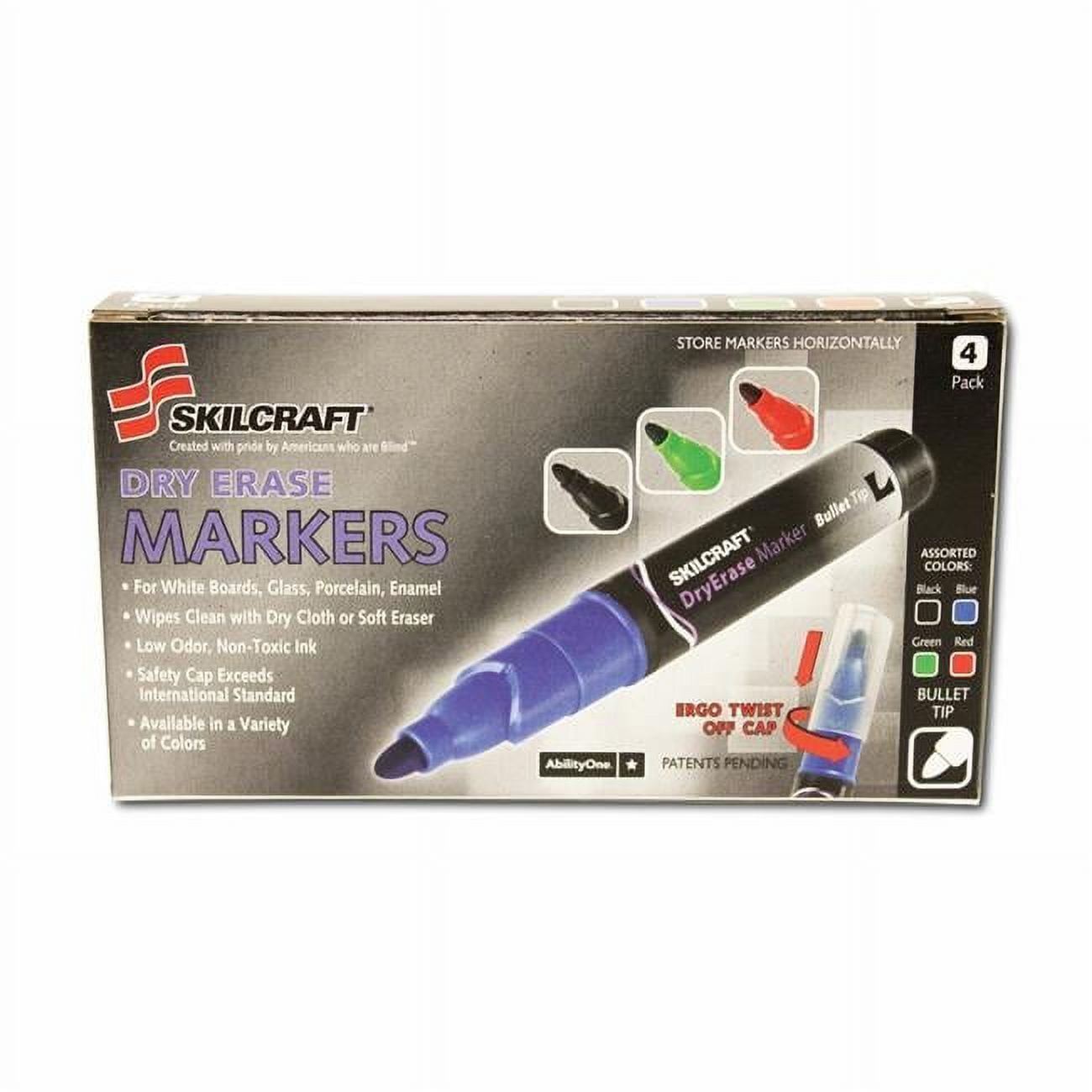 7520-01-383-7950 Skilcraft Dry Erase Marker Medium Bullet Tip Assorted - Walmart.com