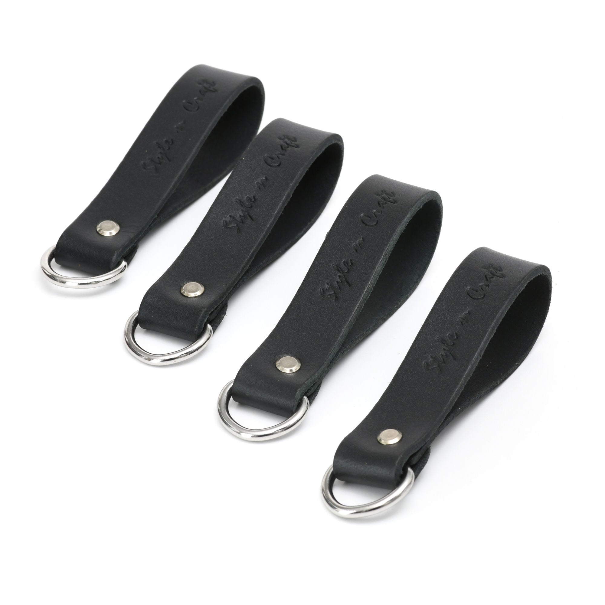 75202 - Leather D-Ring Loops for Suspender Attachment in Black (4 Piece ...