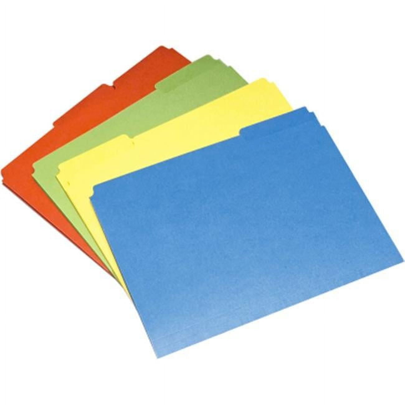 753001 1 by 3 Cut Letter Size Color File Folder Set Assorted Color ...