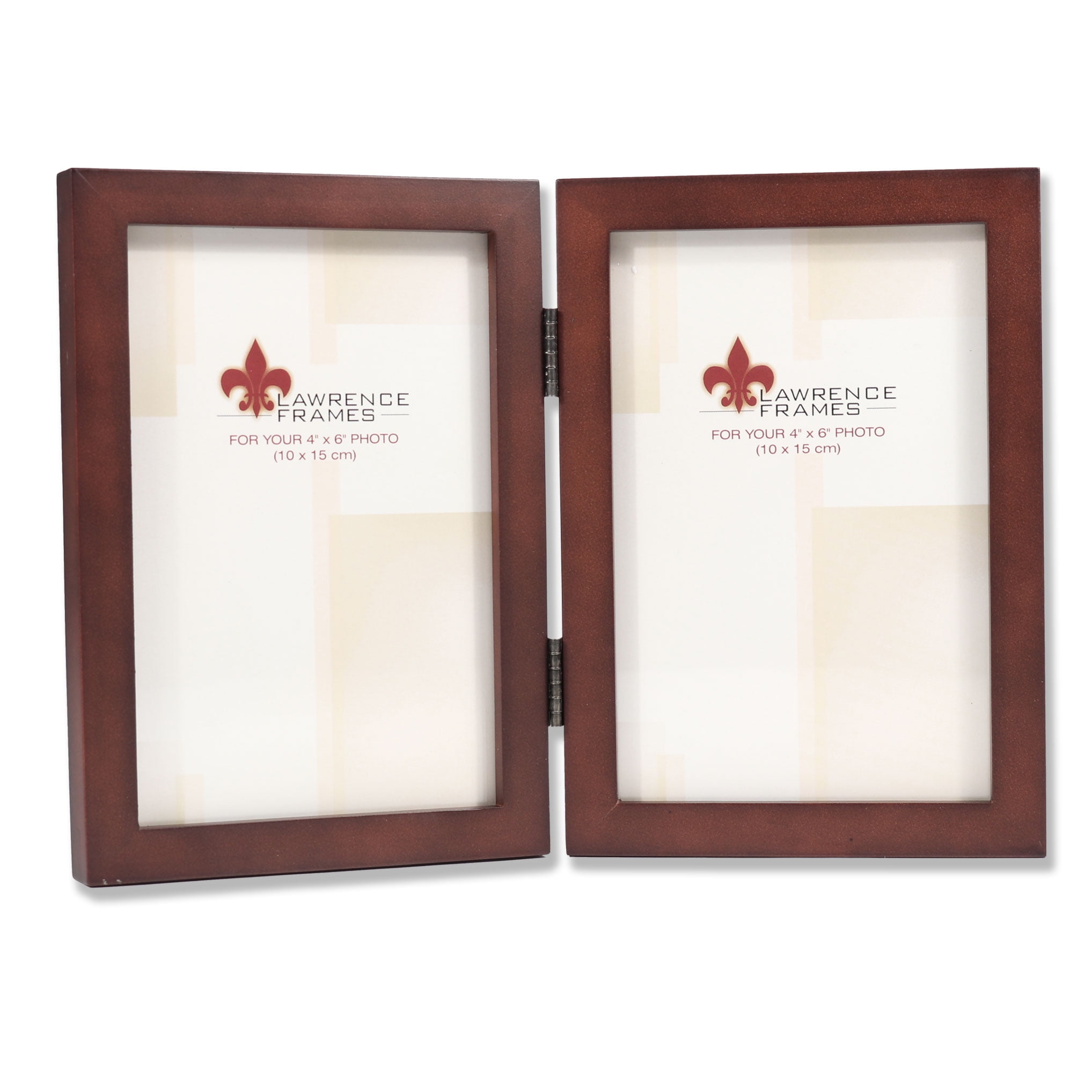 755946D Espresso Wood 4x6 Hinged Double Picture Frame - Walmart.com
