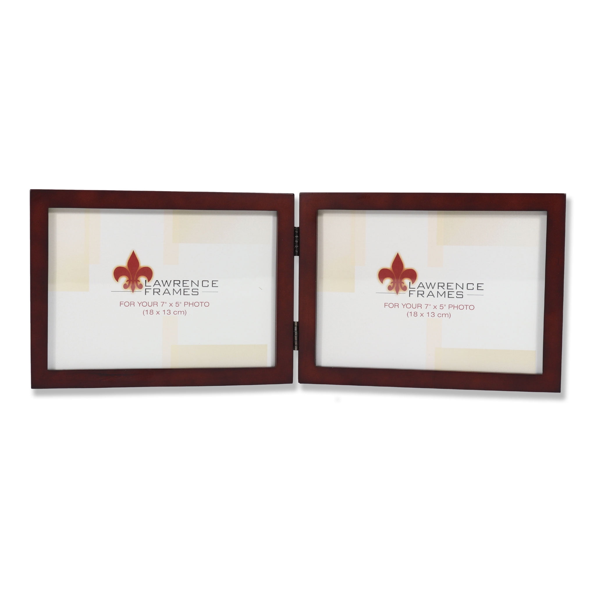 755975D Espresso Wood 7x5 Hinged Double Picture Frame - Walmart.com