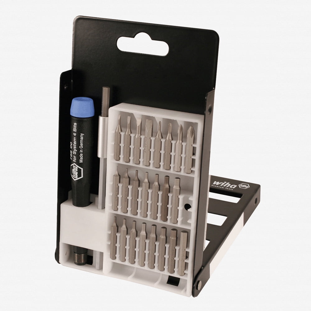 Wiha 75999 26 Piece System 4 Slotted/Phillips/Hex Inch/Metric Micro Bit ...