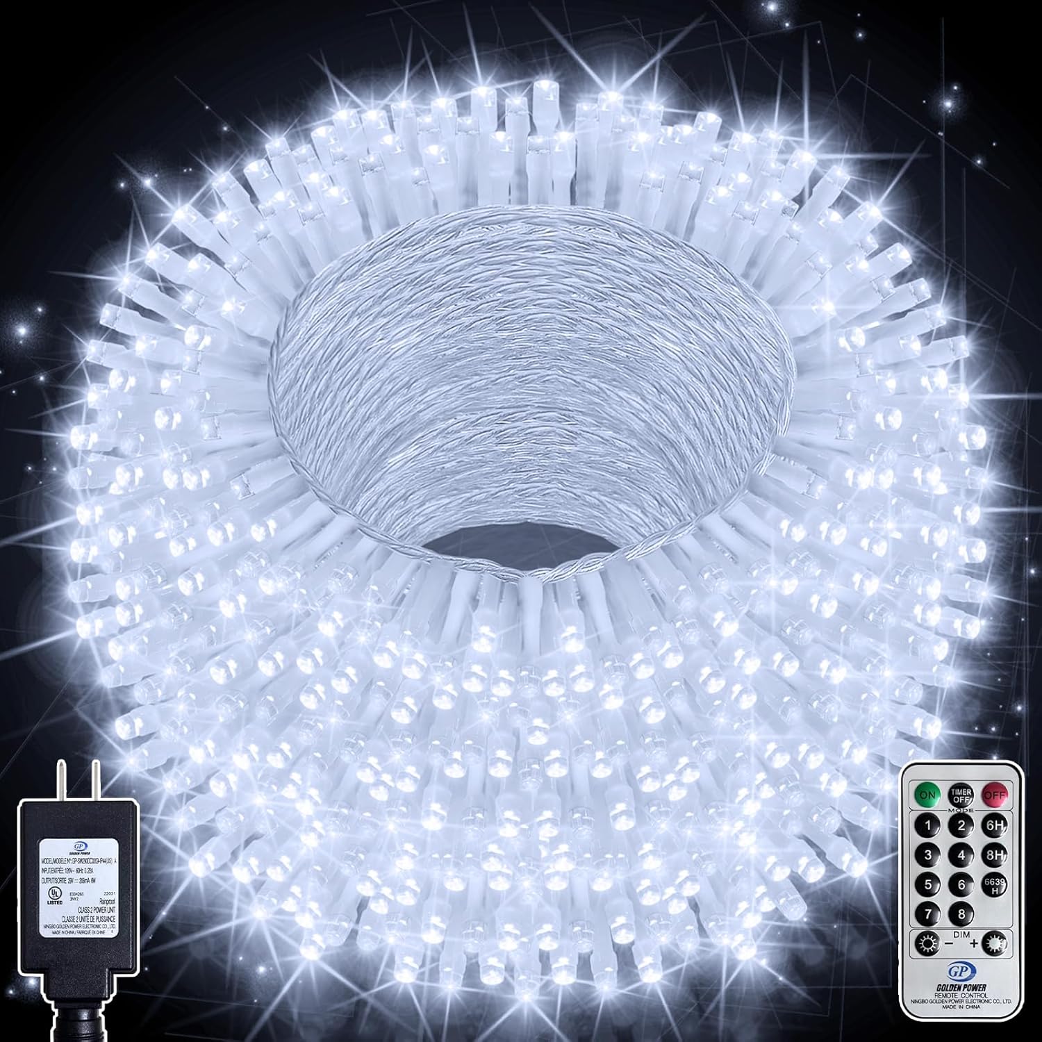 75FT 200 LED Christmas Lights, Outdoor Waterproof Fairy Lights, 8 Modes ...