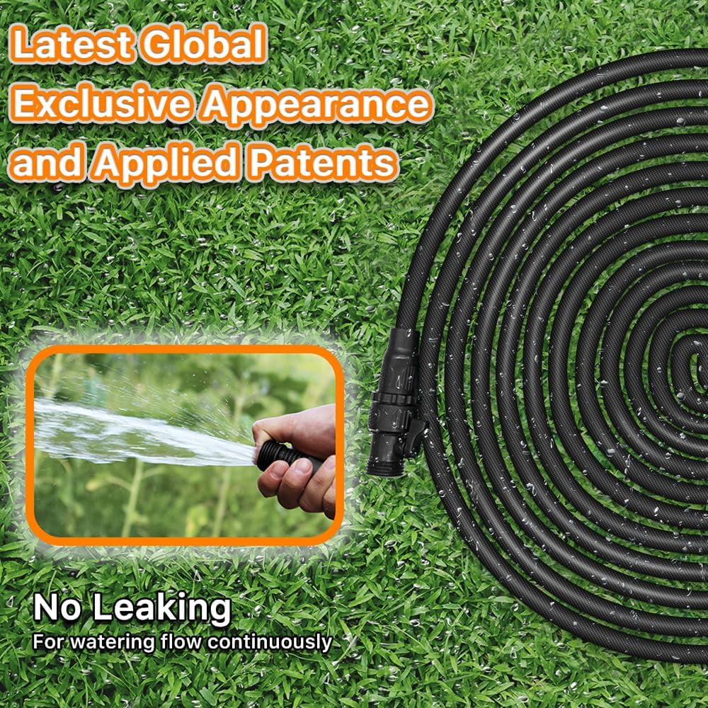 75FT Garden Hose, Water Hose with Triple Layer Latex Core and Latest ...