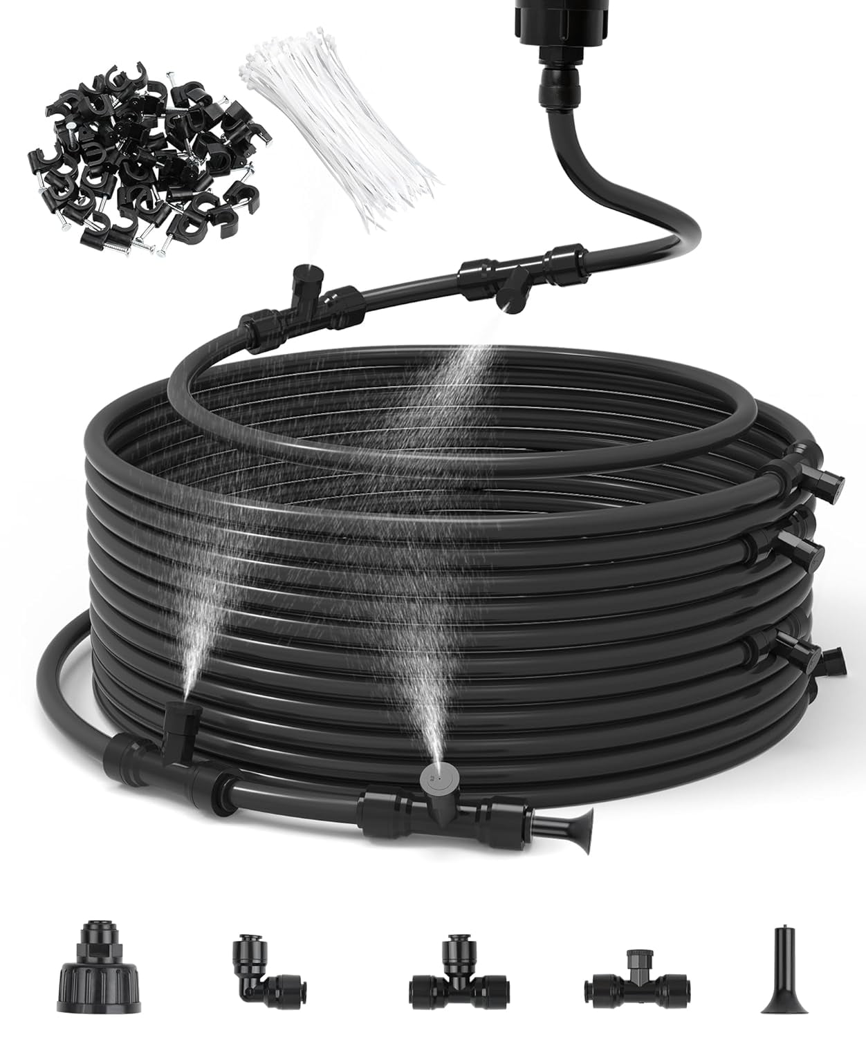 75FT Misters for Outside Patio Misters for Cooling (27 Mist Nozzles ...