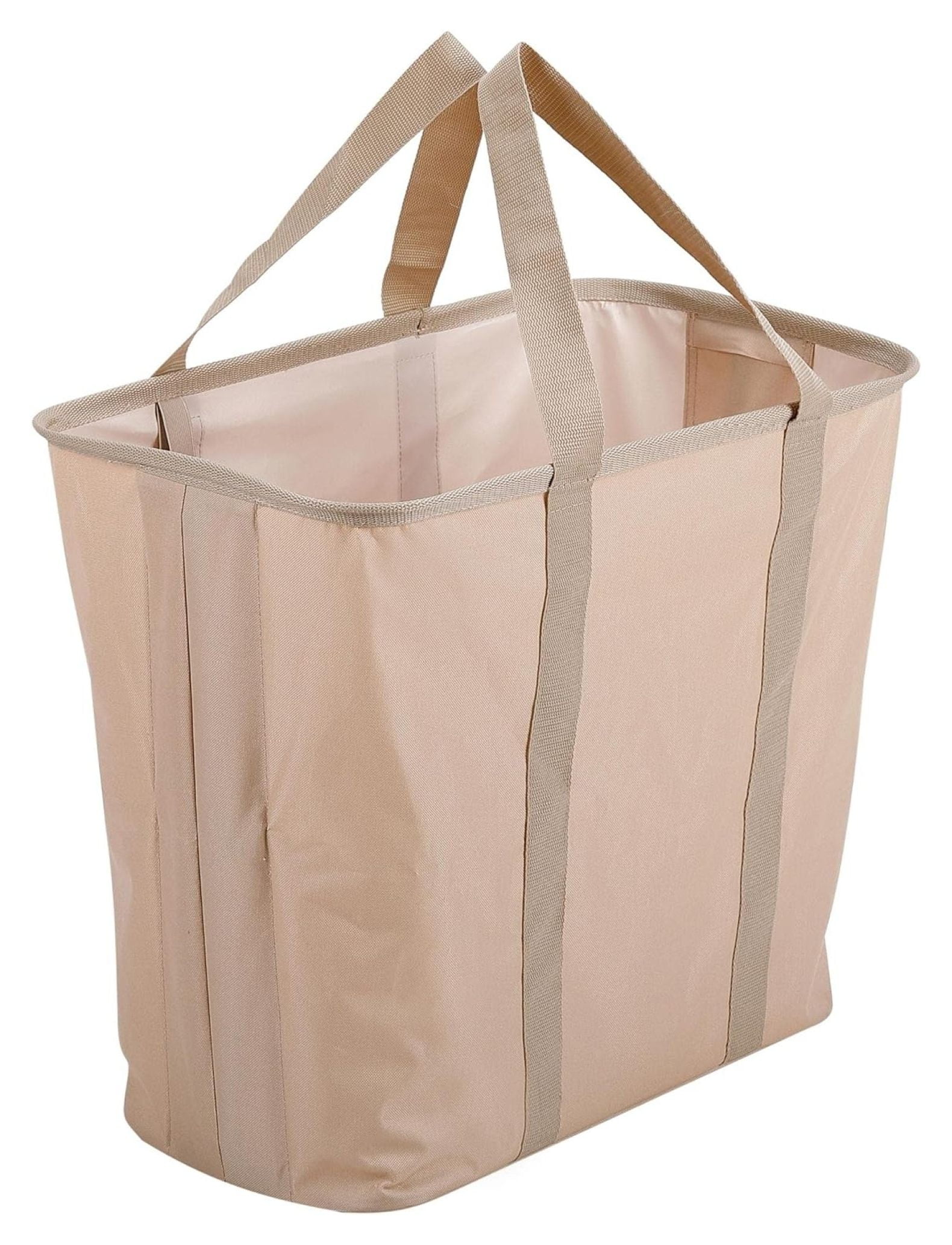 75L Collapsible Laundry Basket Caddy - Natural - XL Foldable Tote Bag ...