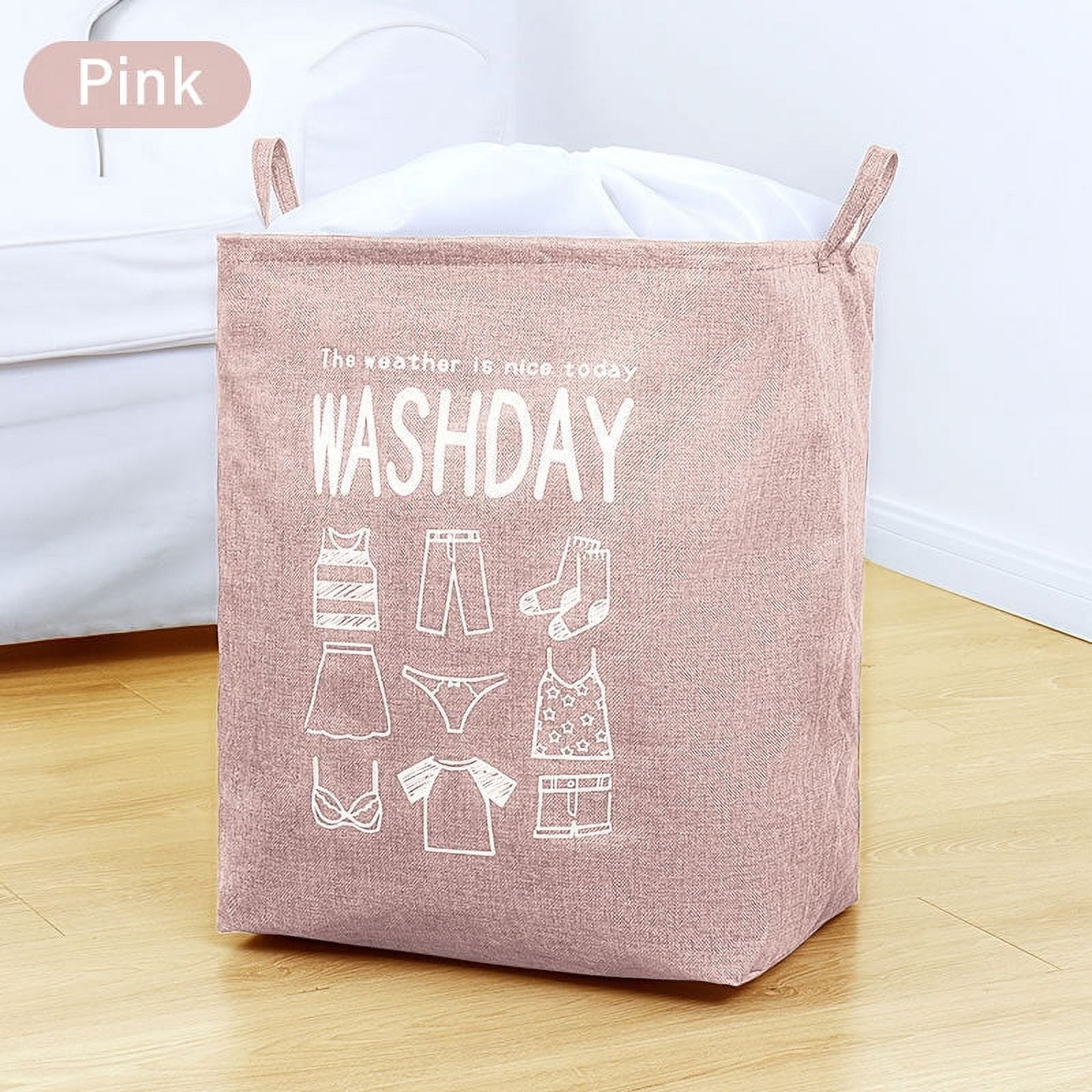 75L Large Drawstring Basket, Tall Laundry Basket Hamper, Bundle Blanket ...