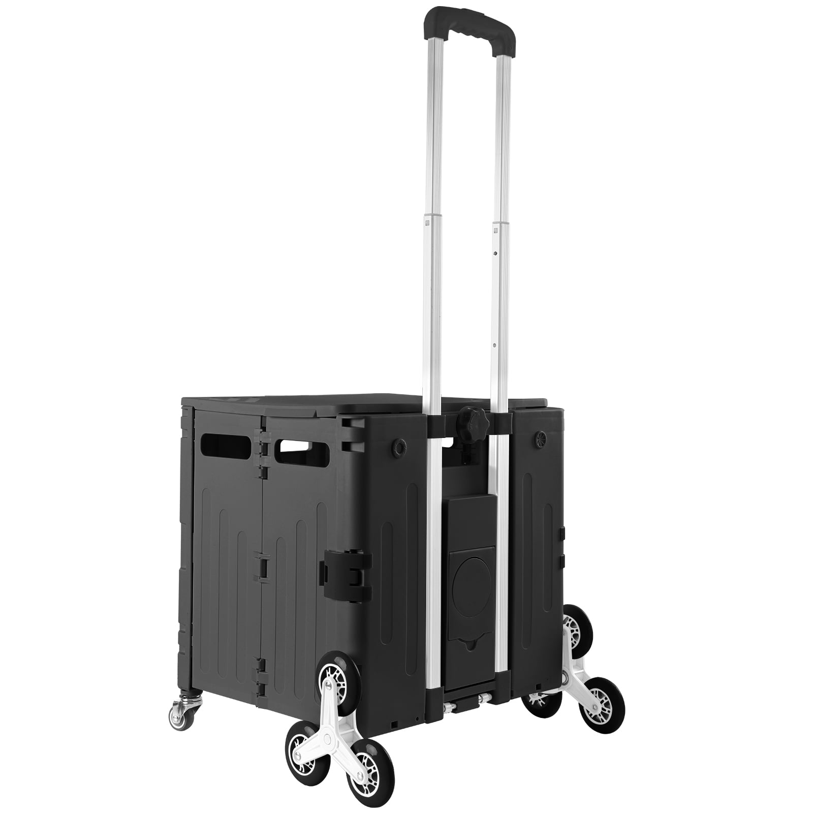 75L Stair Climbing Shopping Cart Utility 120 LBS Large Folding Tote Bin ...