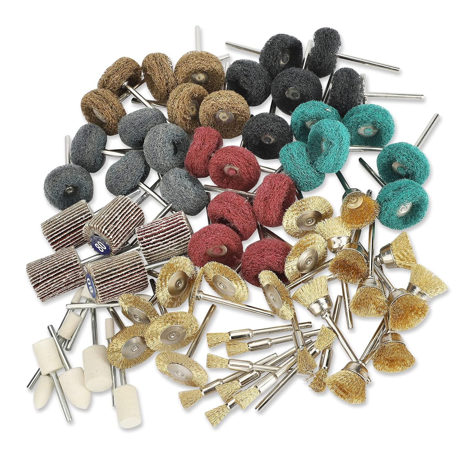 75PCS Mini Polishing Kit, Polishing Bit Abrasive Buffing Wheels Wire ...