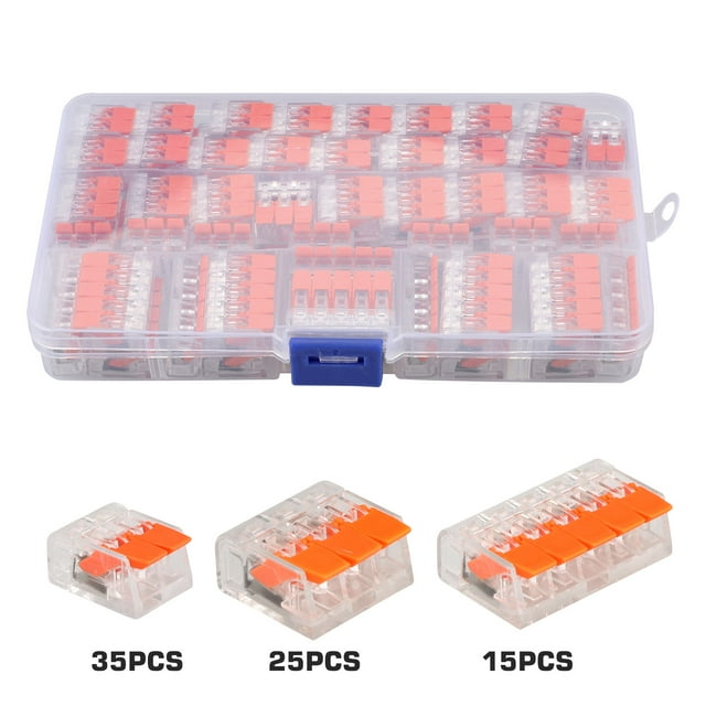 CELECTIGO WAGO 75PCS Assorted Splicing Connectors, 2/3/5 Conductor for ...