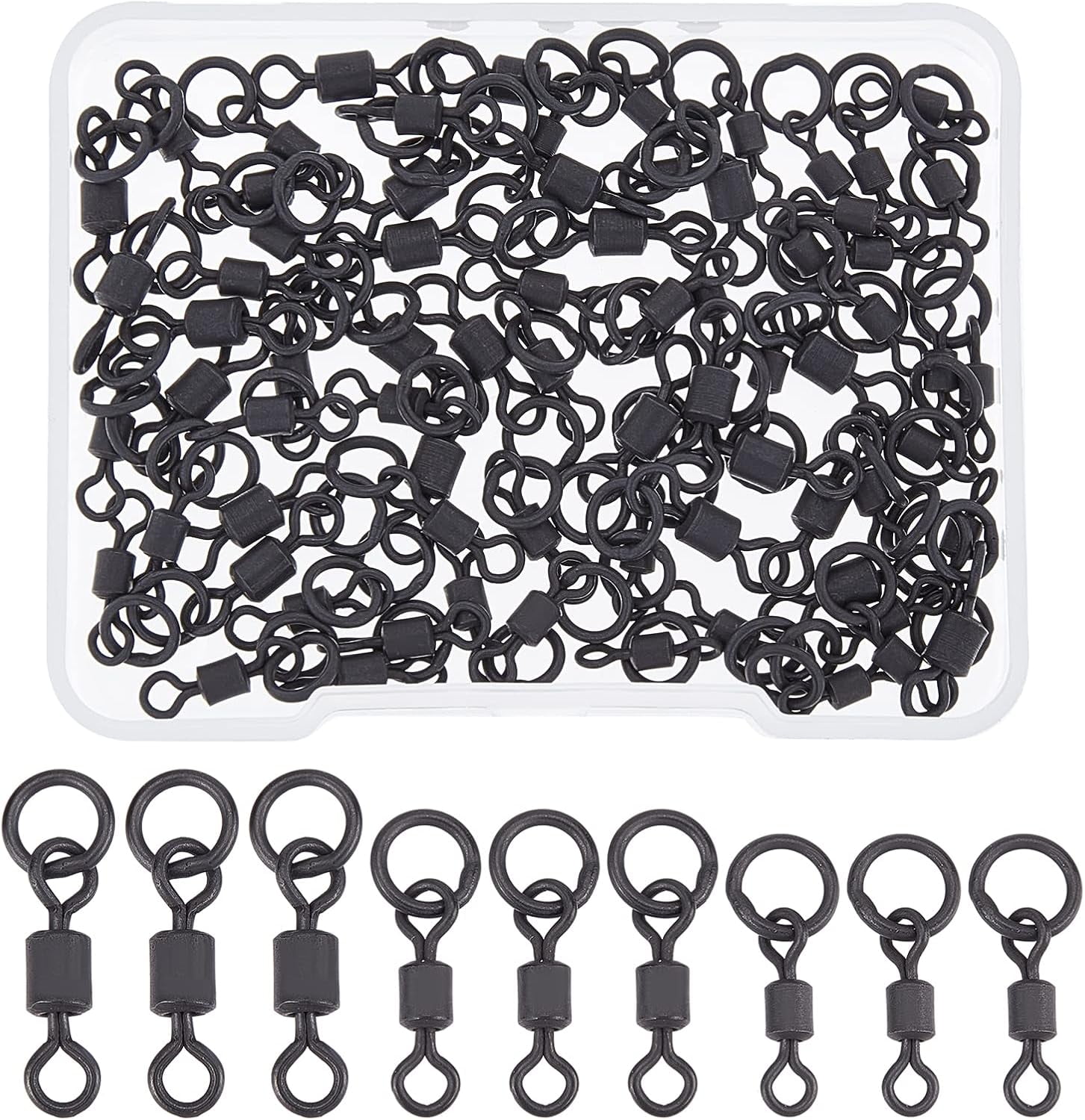 75Pcs 3 Style Brass Fishing Rolling Bearing Connector Fishing Swivel ...