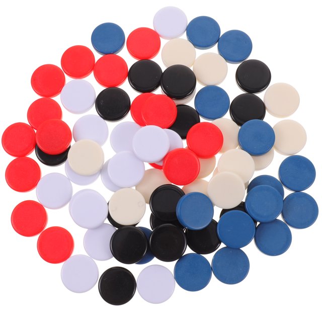75Pcs Blank Chip Counting Game Chip Learning Game Marker Poker Chip for ...