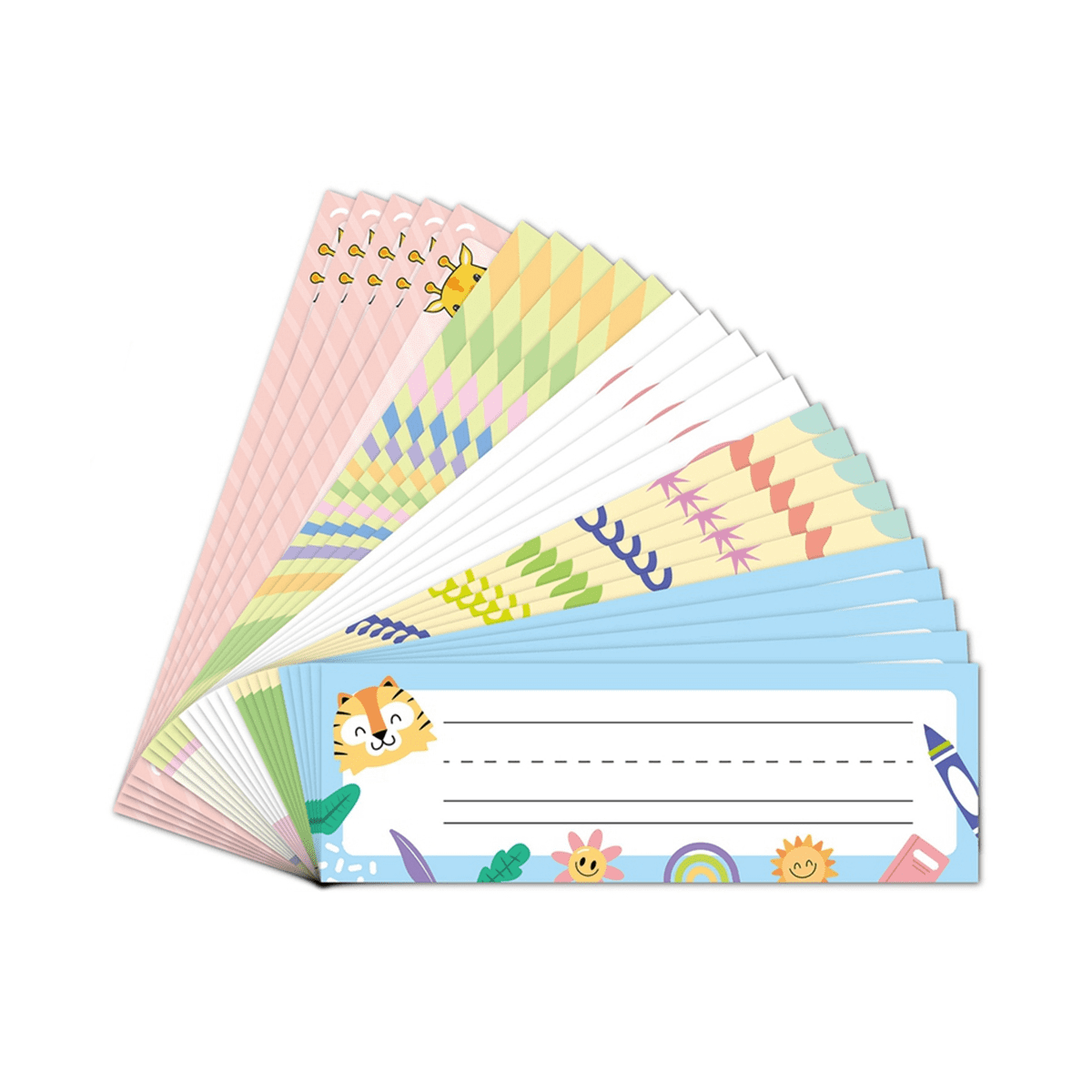 75Pcs Book Labels, Exercise Book Labels, Name Plate, Can Be Written On ...
