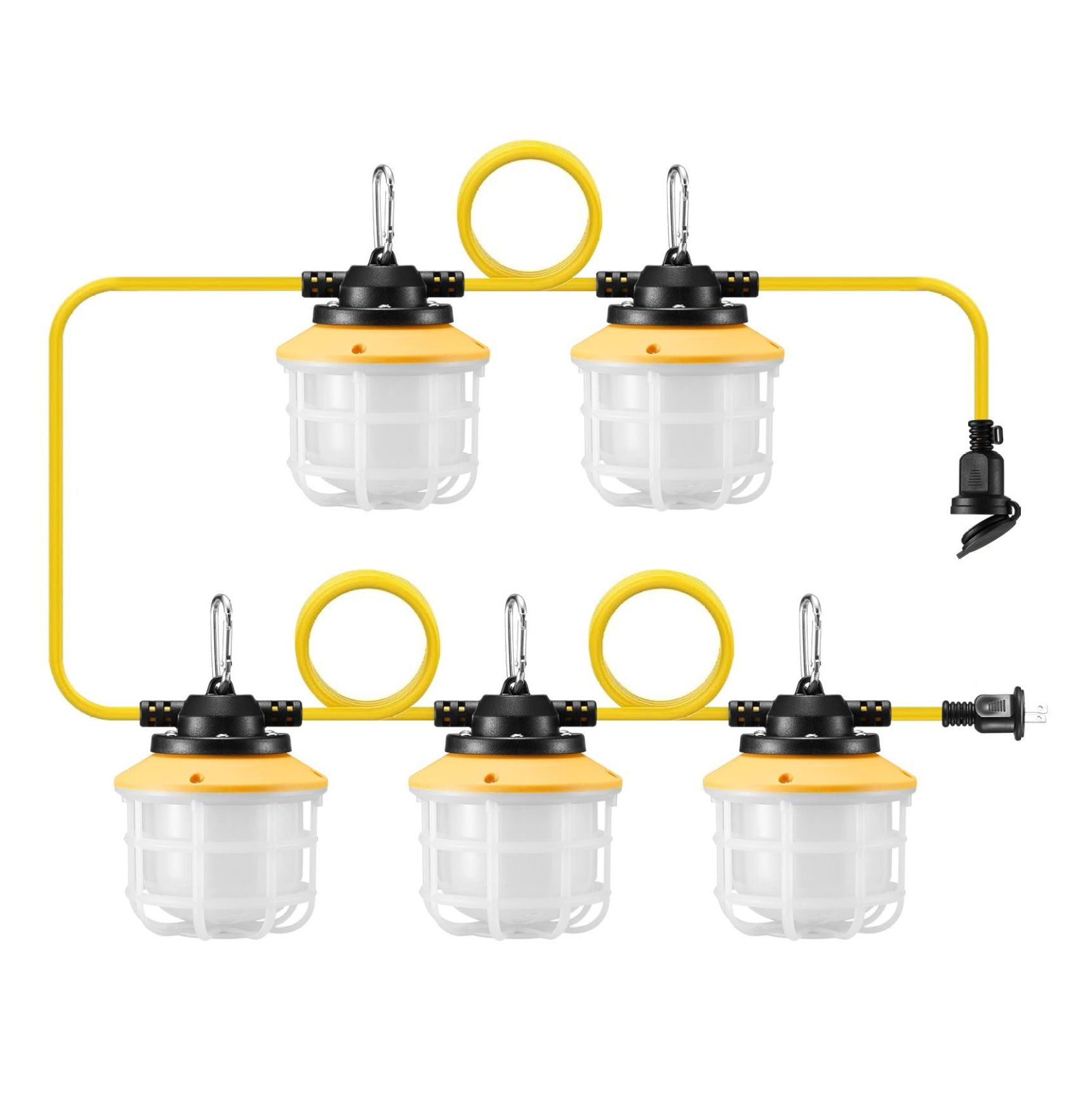 75W Construction String Lights 10500lm , Linkable IP65 Waterproof 50FT ...