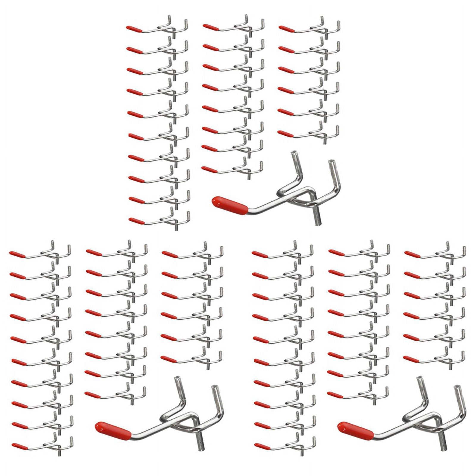 75X Single Pegboard Hooks 50mm Board Slat Wall Retail Display Shop Peg ...