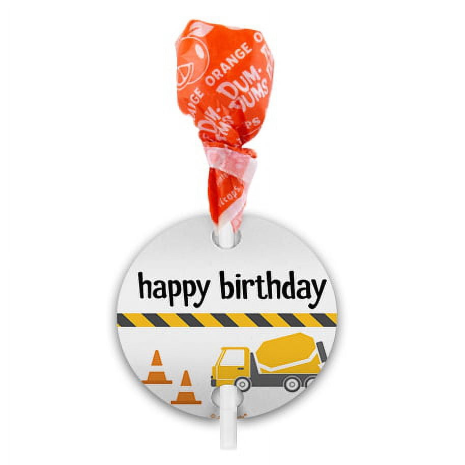 75ct Construction Kid's Birthday Candy Party Favors Dum Dums Lollipops ...