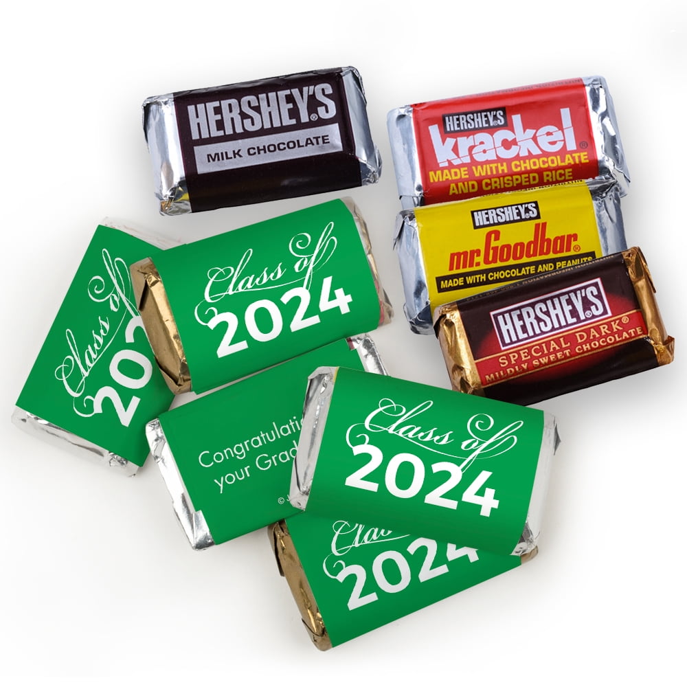 75ct Green Graduation Candy Party Favors Class of 2024 Hershey's ...