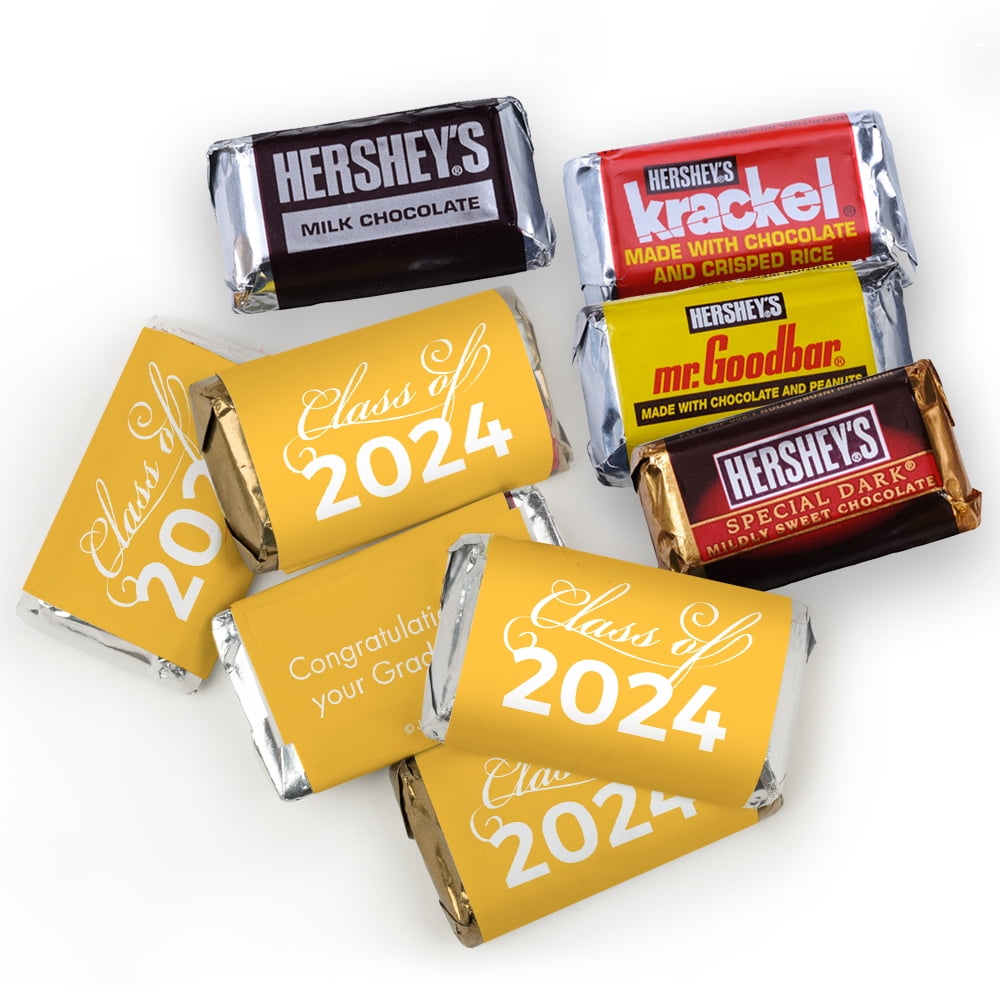 75ct Yellow Graduation Candy Party Favors Class of 2024 Hershey's ...