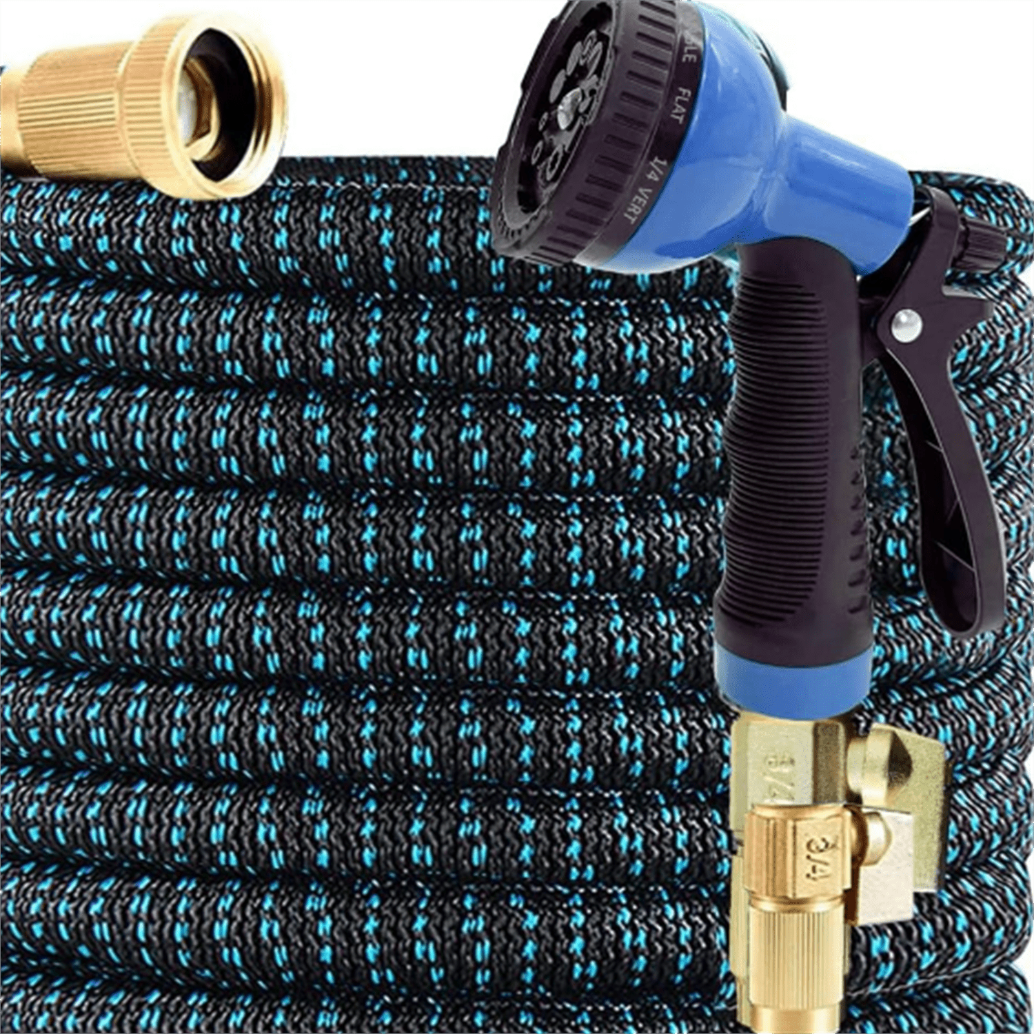 75ft Expandable Garden Hose with Holder - Heavy Duty Superior Strength ...