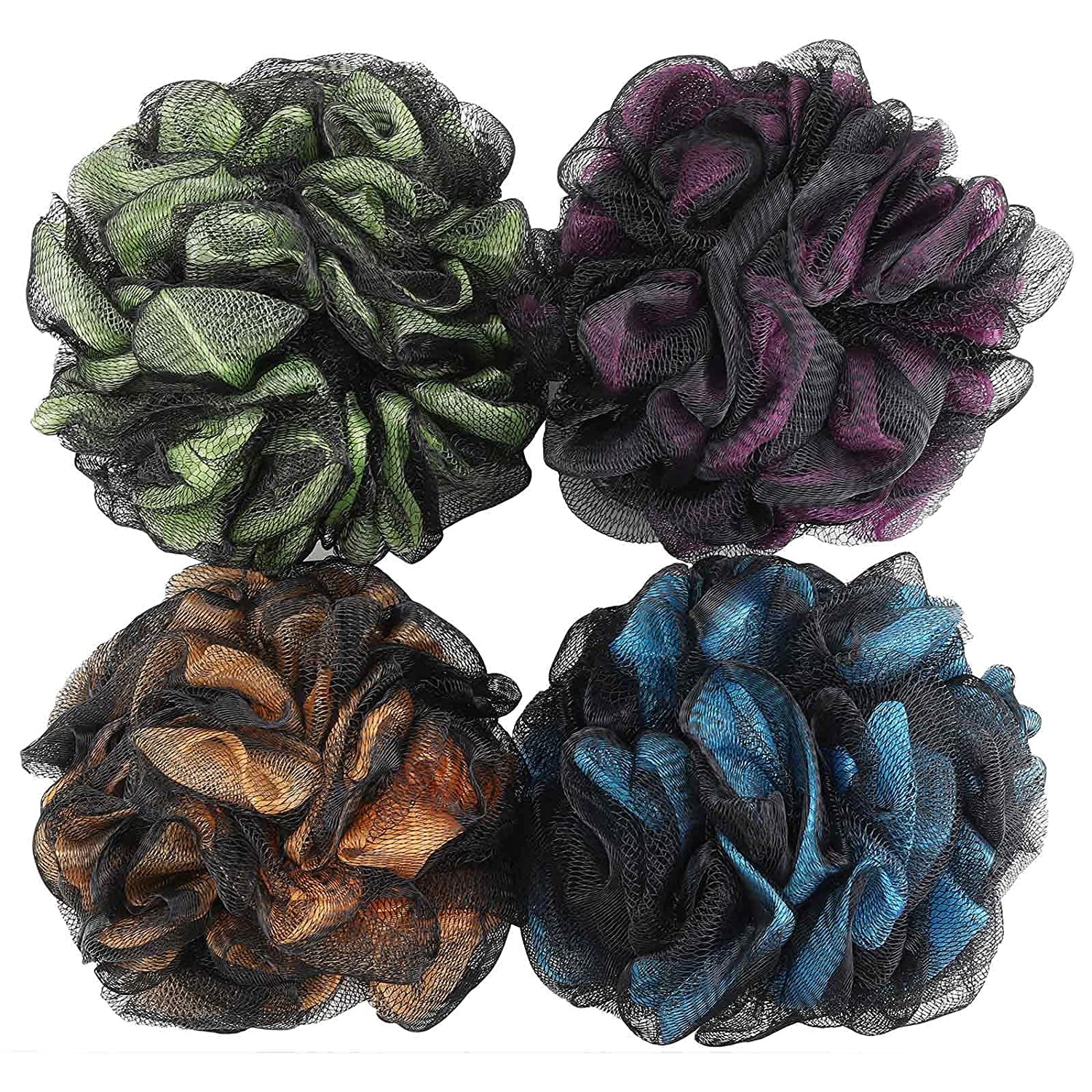 75g/Pcs Shower Loofah Bath Sponge for Women Men Lufa Exfoliating Body ...