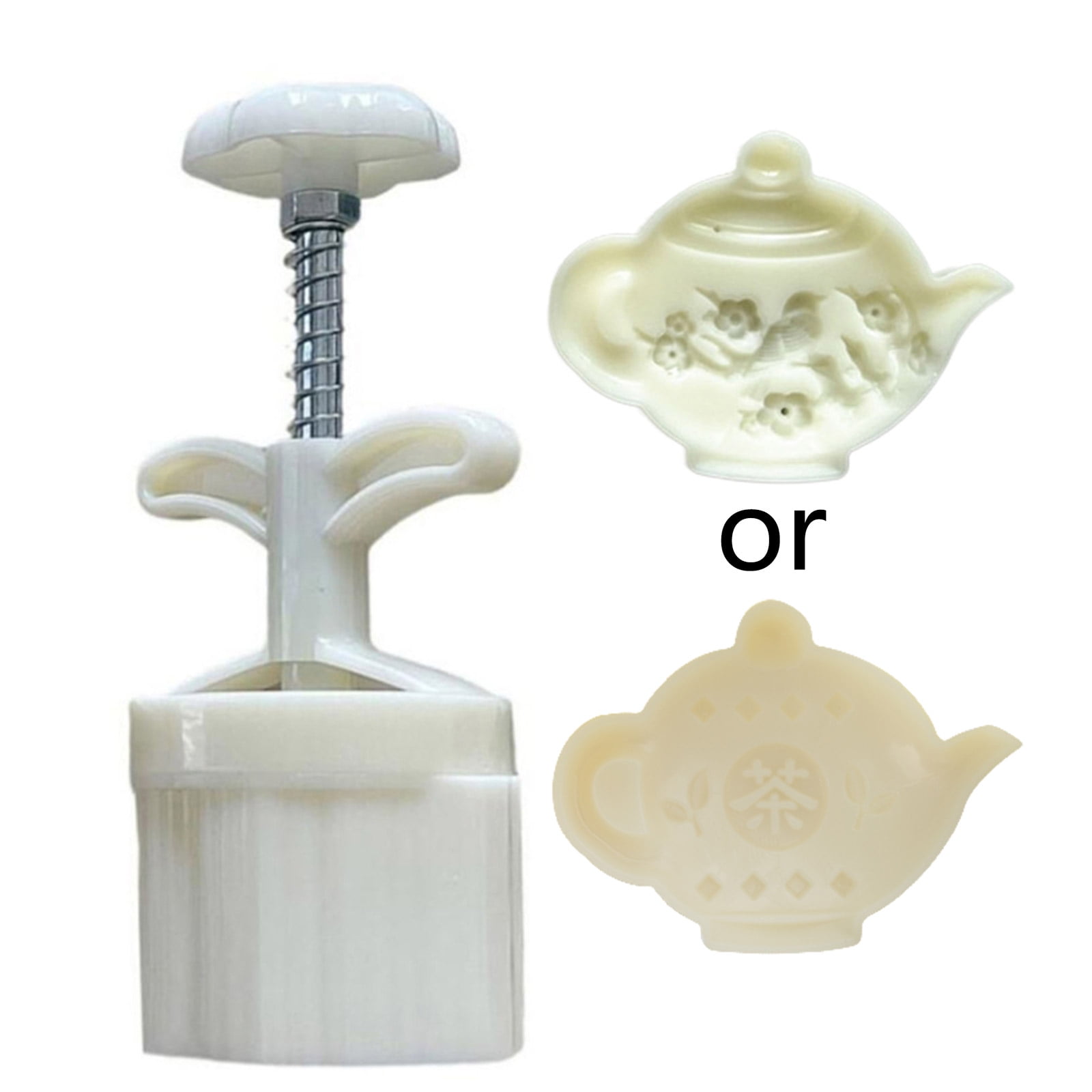 75g Plastic Material Mooncake Molds Mooncake Stamps Plum Teapot Shaped ...