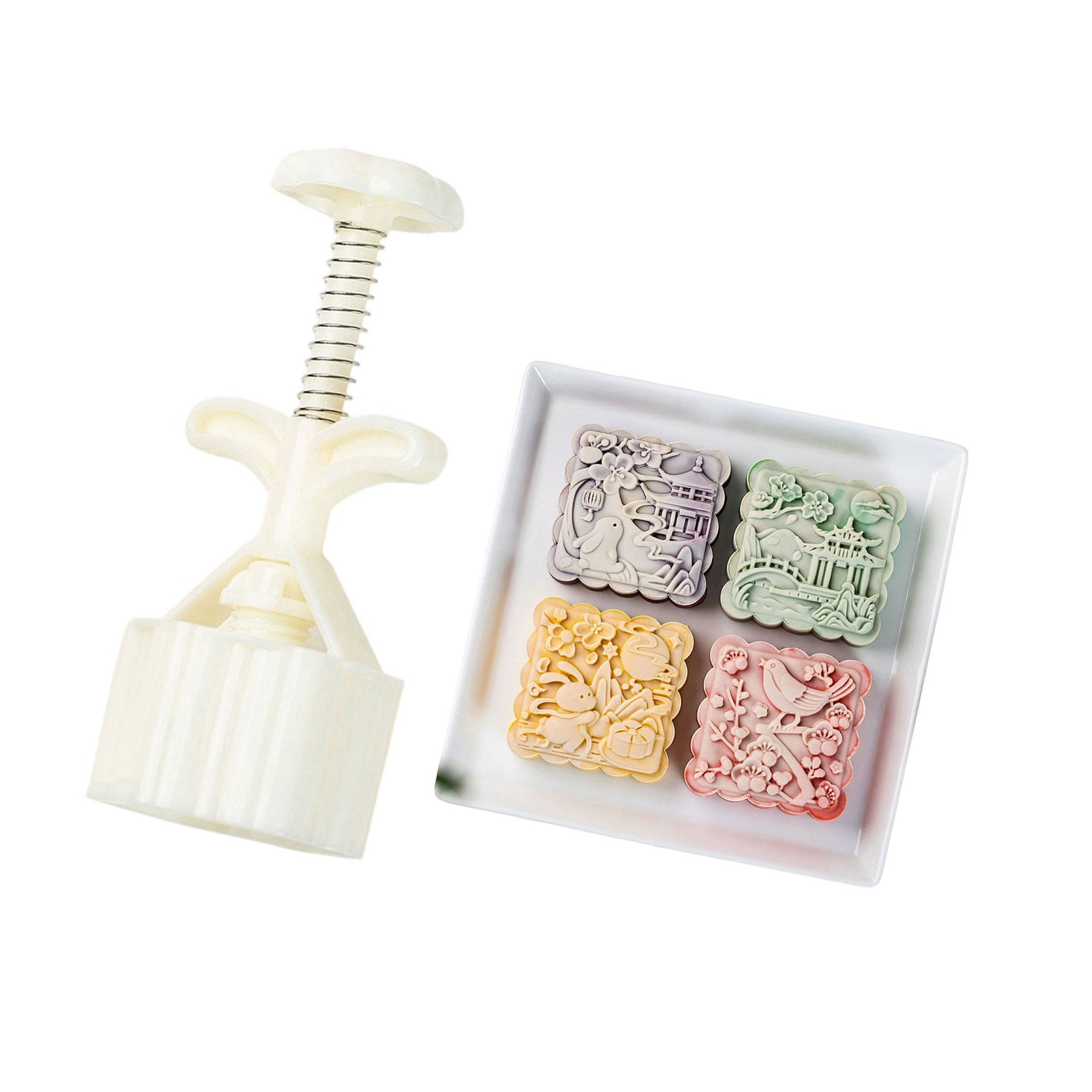 75g Square Cakes Molds ABS Plastic Baking Tool With Traditional Rabbits ...